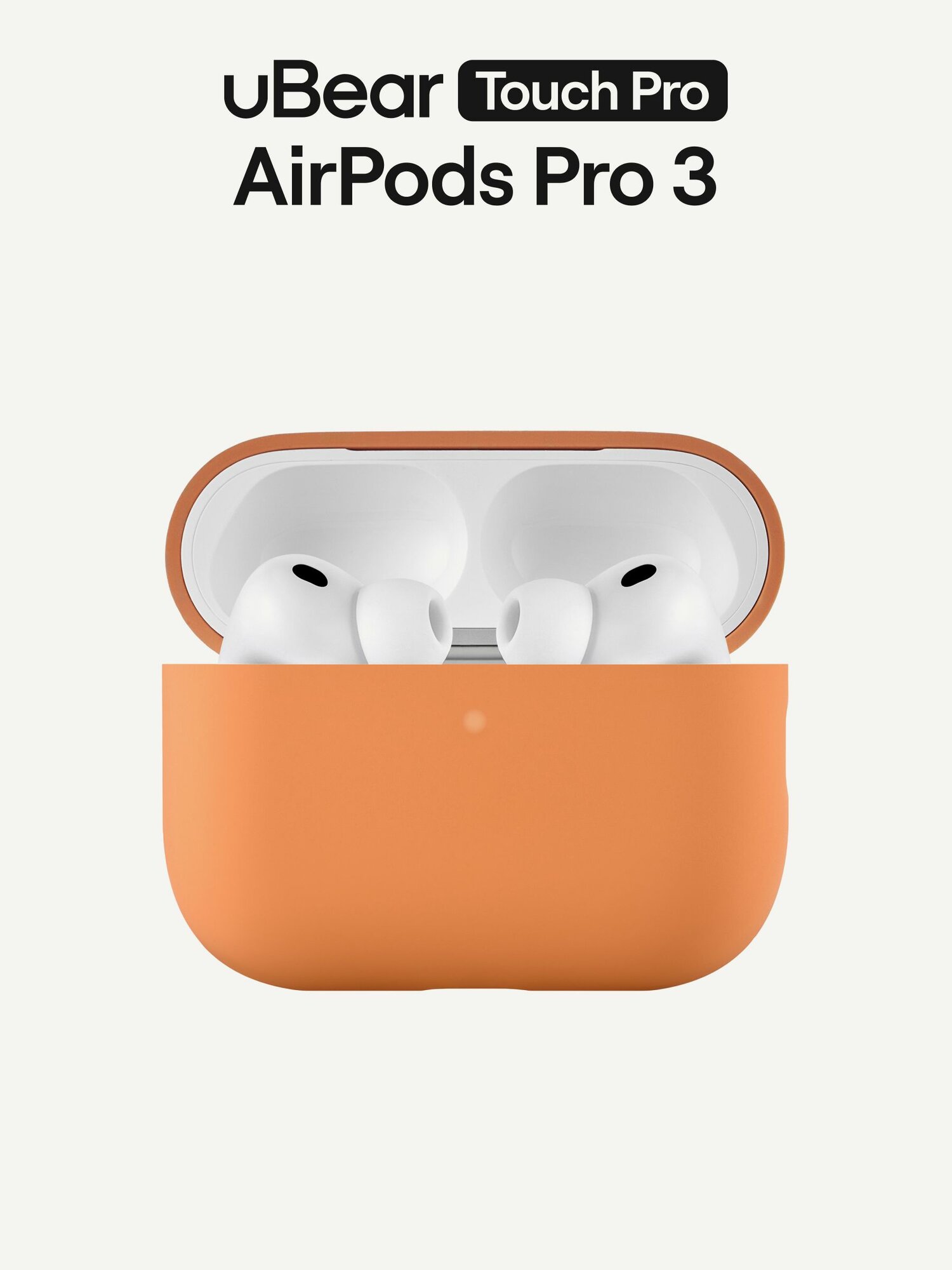 Чехол на AirPods Pro 3 uBear Touch Pro Case, толщина 1.5 мм, усиленный, цвет: оранжевый