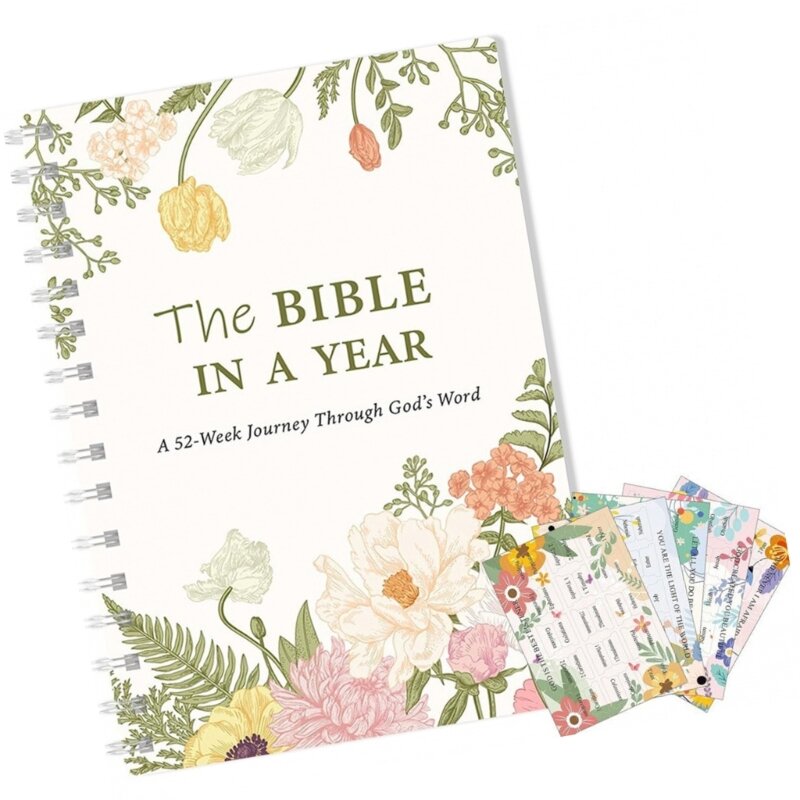 52 Недели Журнал Изучения Библии В Переплете С Двумя Катушками Блокнот Для Изучения Библии Для Мужчин И Женщин Отражение Чтение Заметок Отслеживание