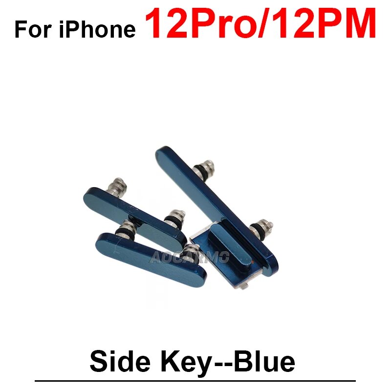 Боковая кнопка для iPhone 12 Pro/12 Pro Max, синяя