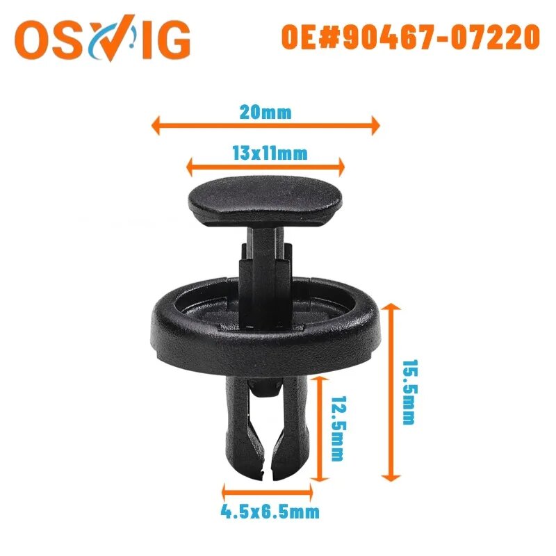 30 шт. OE # 90467-07220 Подходит для переднего крыла Toyota Lexus, подложки двигателя, зажимов решетки радиатора