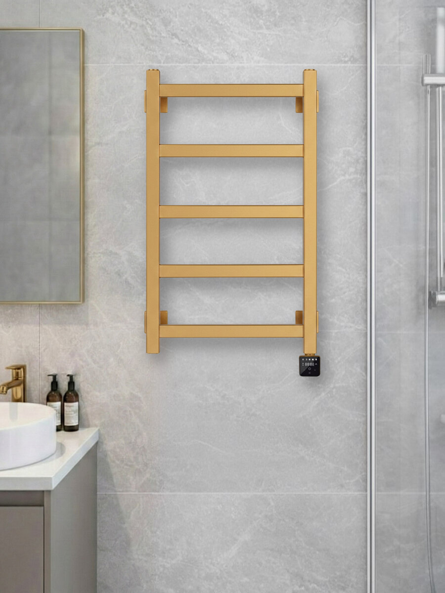 Quadro-1 Полотенцесушитель электрический EQ1 60x40 см Золото матовое