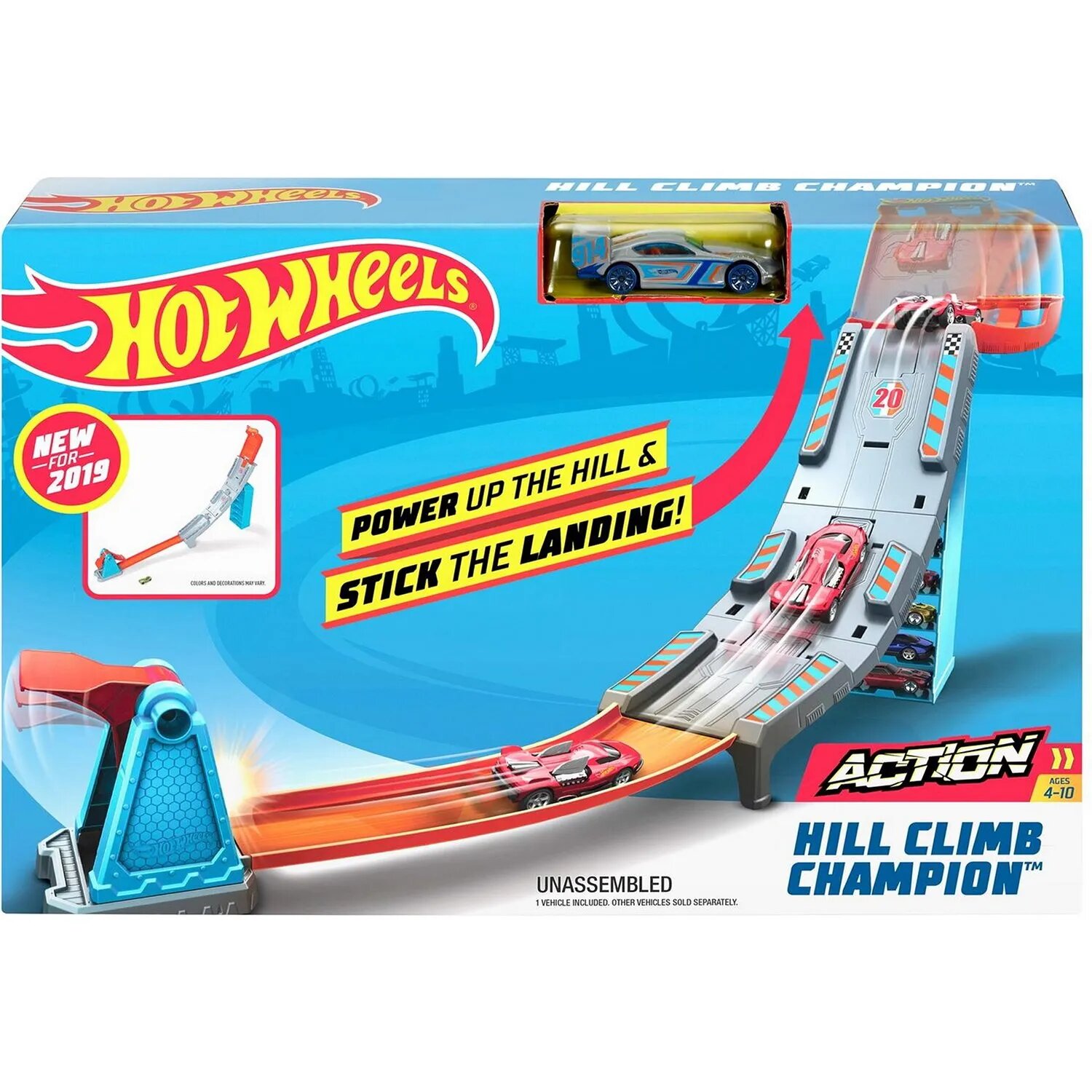 Набор игровой Hot Wheels Экшн Автотрек Чемпион по преодолению подъемов GBF83