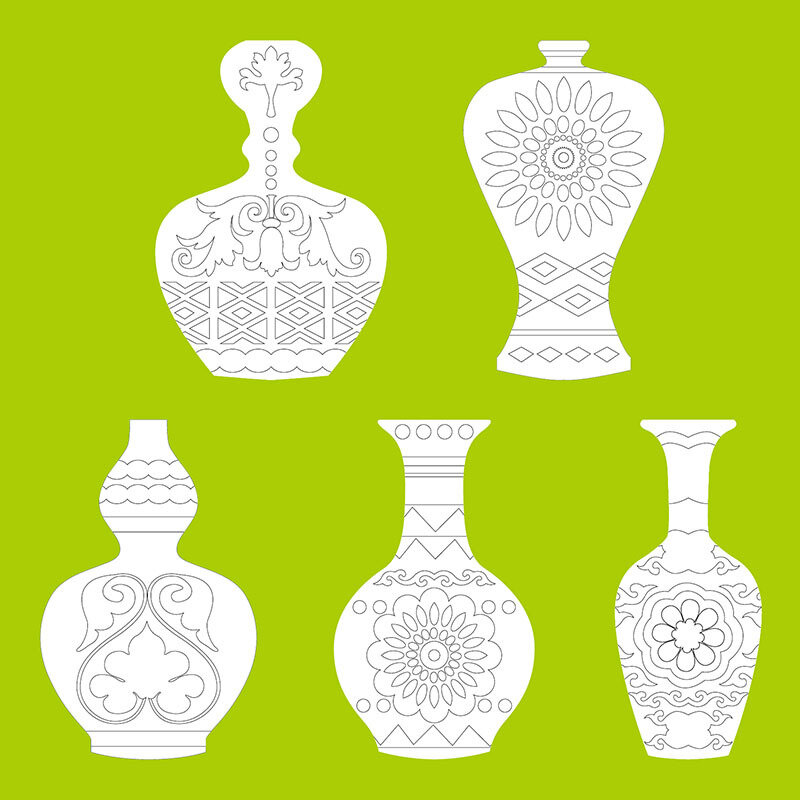 Набор для творчества DIY с 5 деталями ручной росписи в стиле китайского фарфора, подходящий для детского рисования на