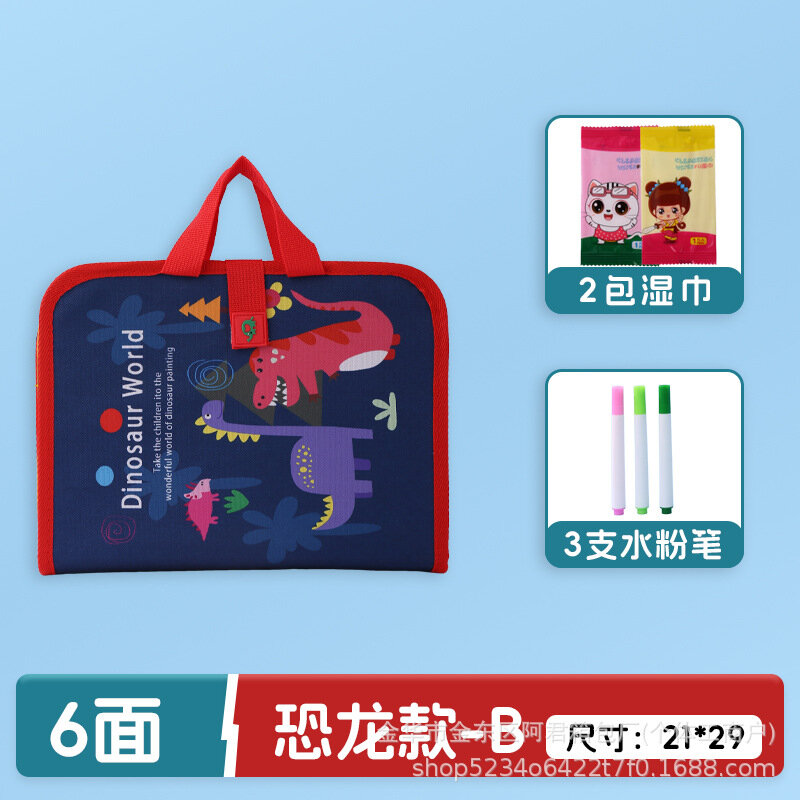 Портативная детская доска для рисования с 6 стираемыми сторонами для малышей, многоразовая игрушка для детей