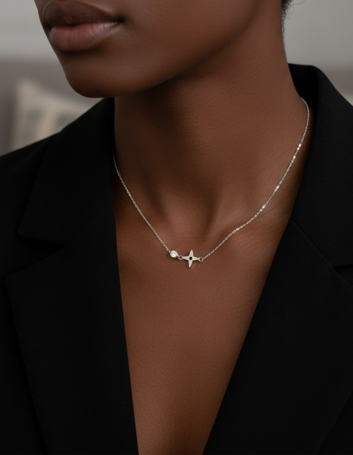 Колье, циркон