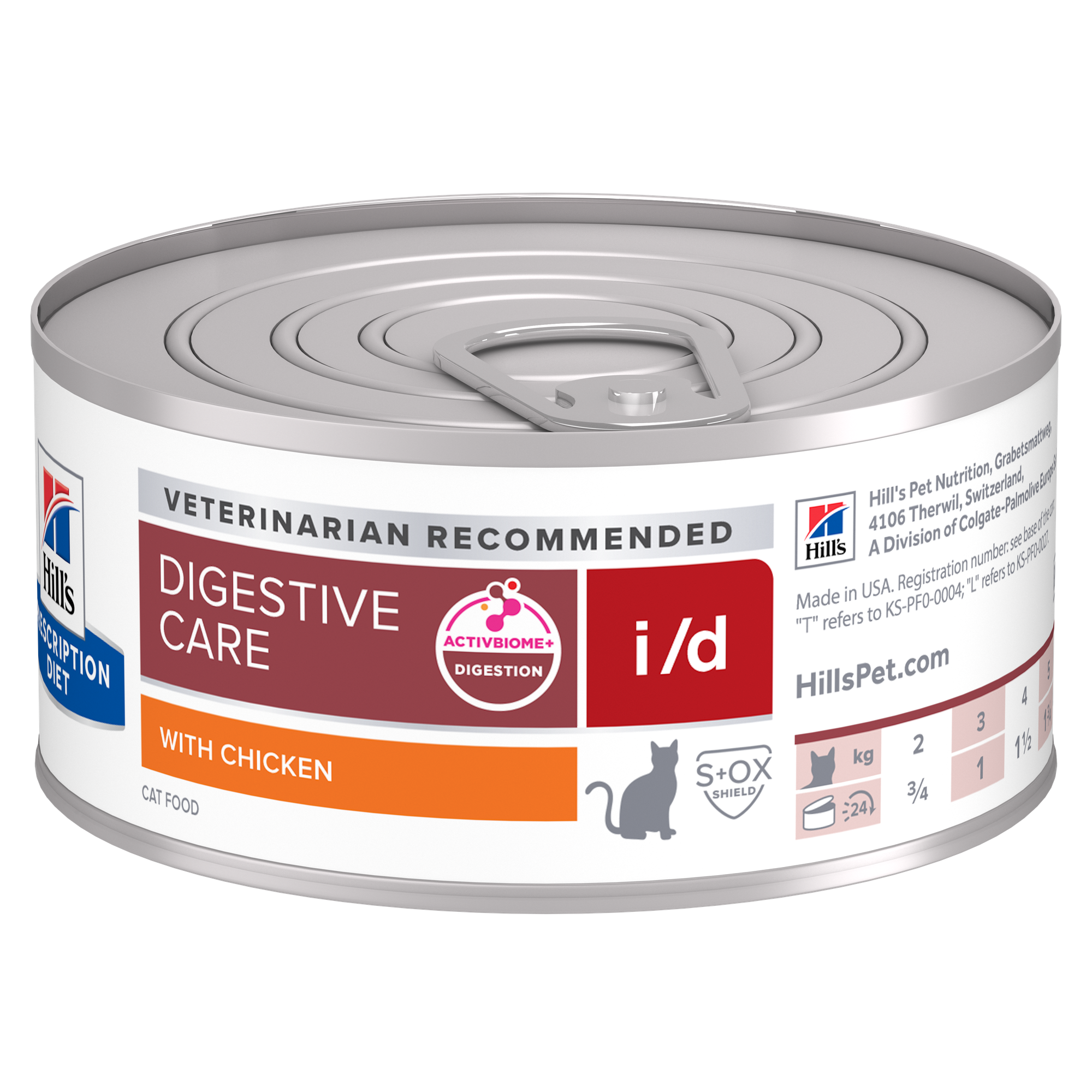 Hill's Prescription Diet i/d Cat Food with Chicken, диетический влажный корм для кошек, 156 г