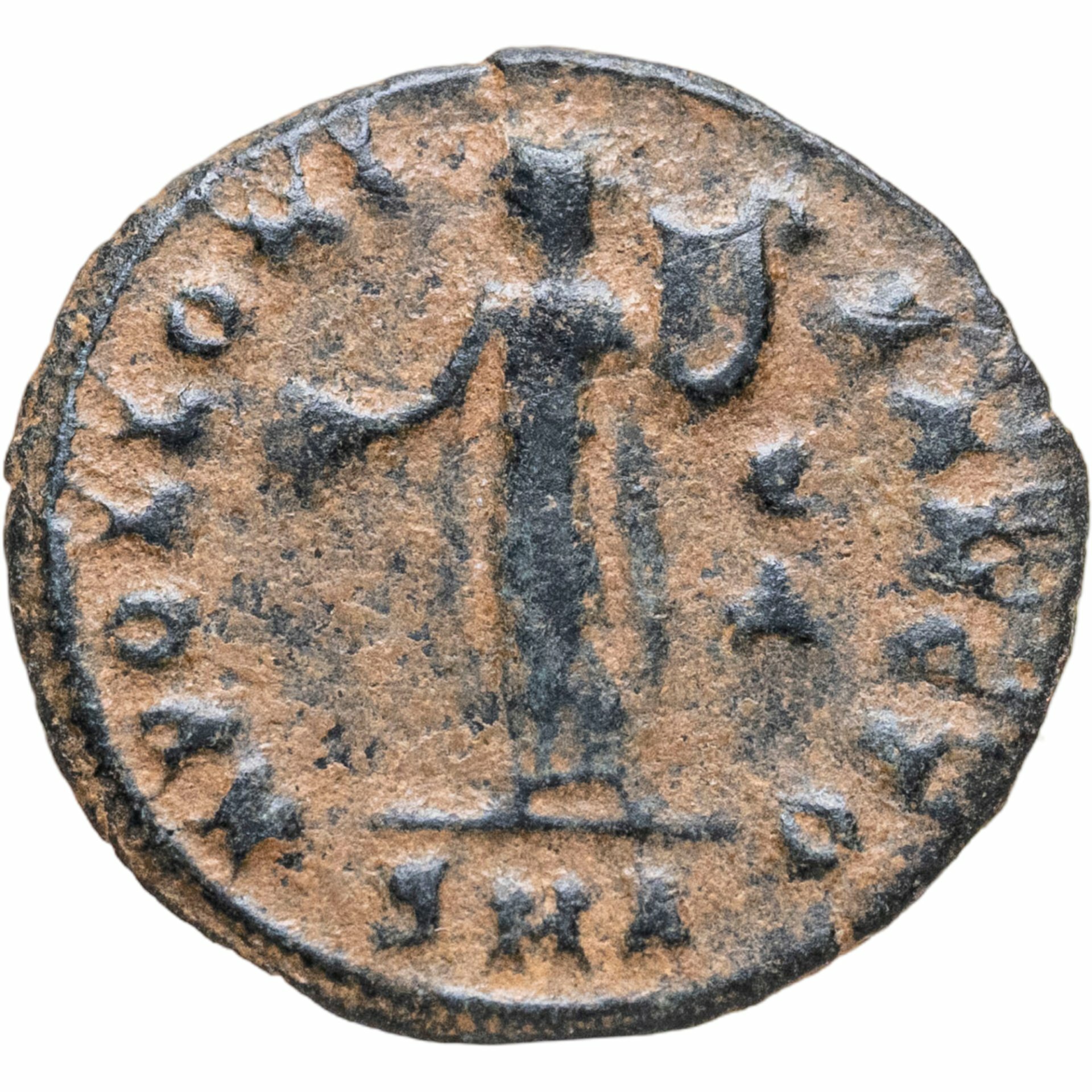 Римская империя, анонимный выпуск, 312 год, 1/4 нуммия Максимин Даза, Медь, в сохранности VF-XF