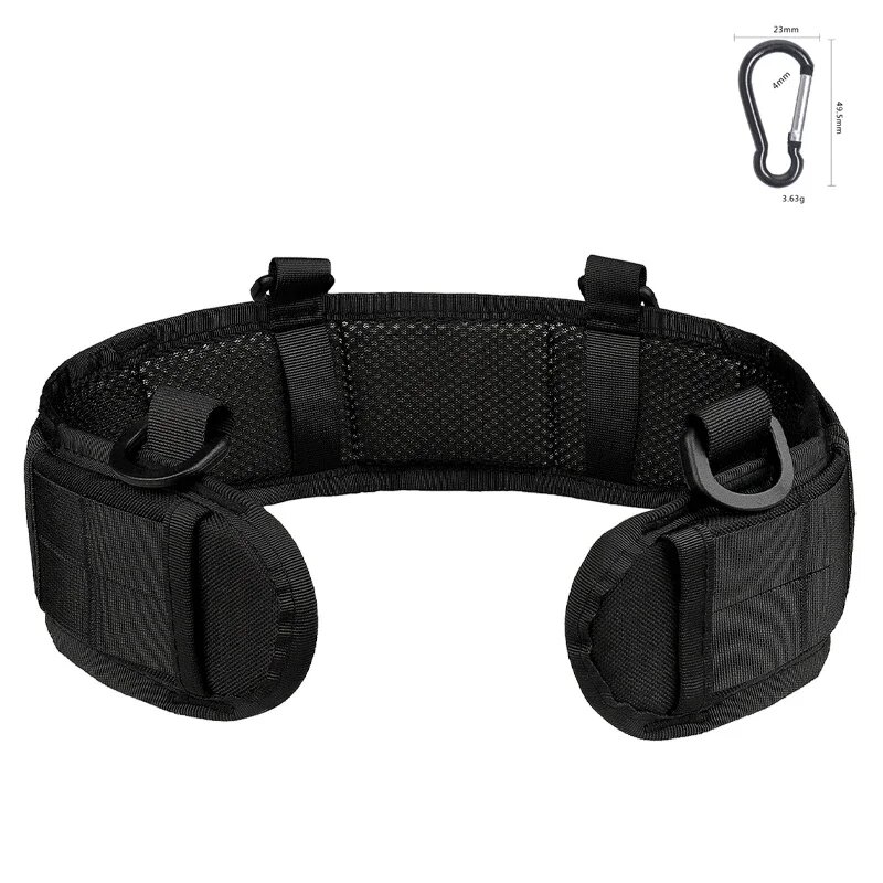 Тактический пояс MOLLE с подтяжками, черный