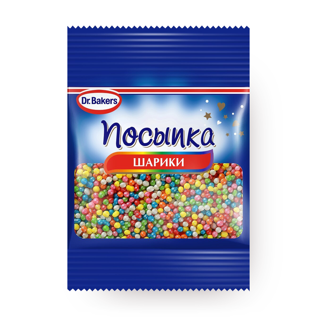 Посыпка "Dr.Bakers", шарики, 10 граммов, 1 упаковка, флоу-пак