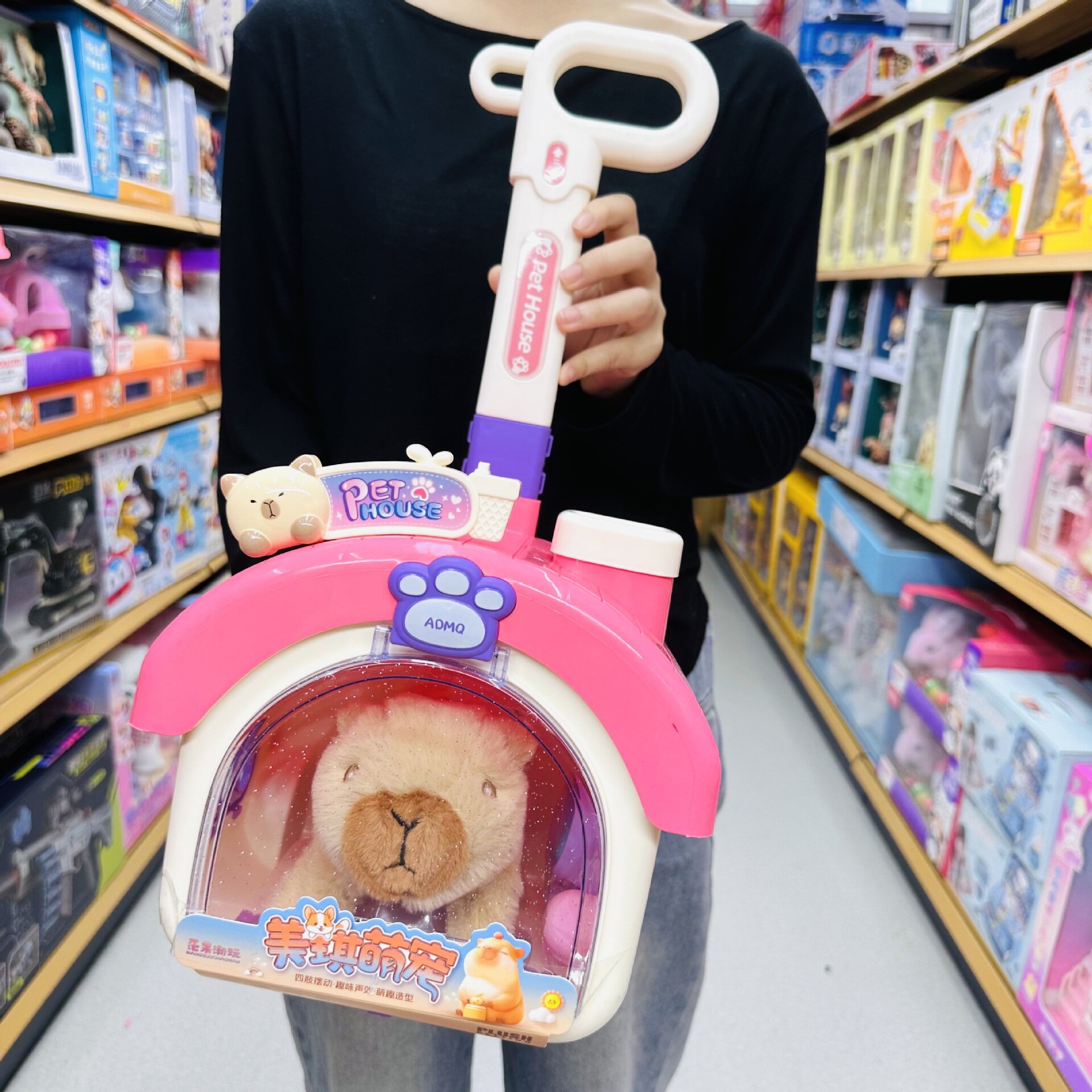 Супер милая игрушка для детей Super Shengmang: электрическая плюшевая собака, кролик, чемодан-тележка, маленький домик, игрушечный домик для питомца.