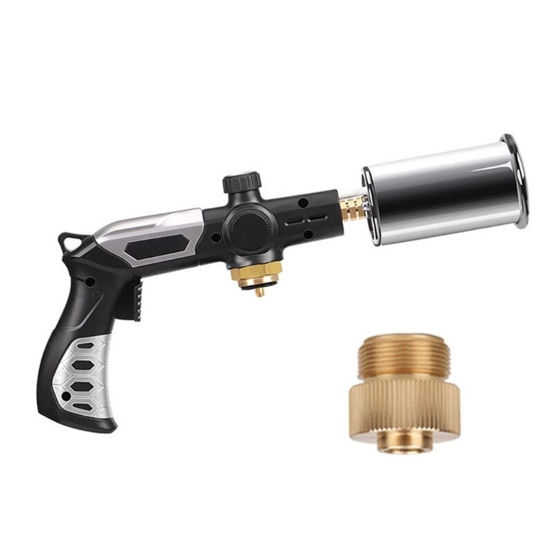 Переносная уличная горелка для барбекю с изменяемой регулировкой пламени и защитой Изготовлена из металлической смеси, не подверженной коррозии.