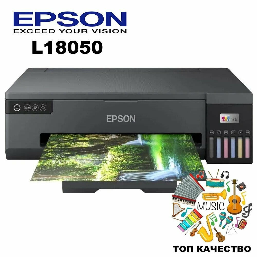 Epson Принтер струйный Epson L18050, черный