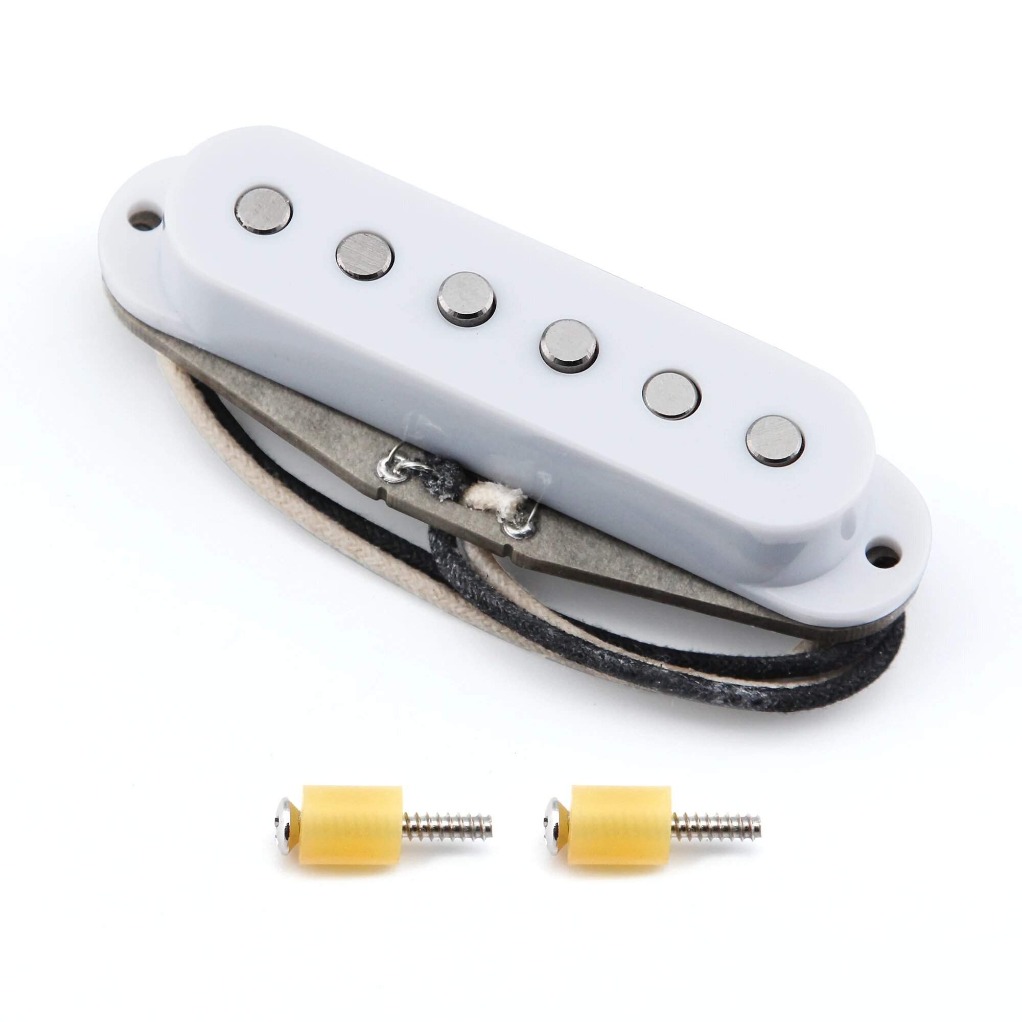 Звукосниматель гитарный FLEOR Alnico 5 White Bridge