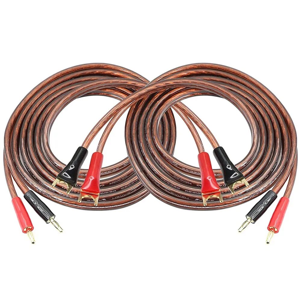 Tranquility Акустический кабель Hi-Fi OFC с разъемом типа банан на Y-образный штекер, провод