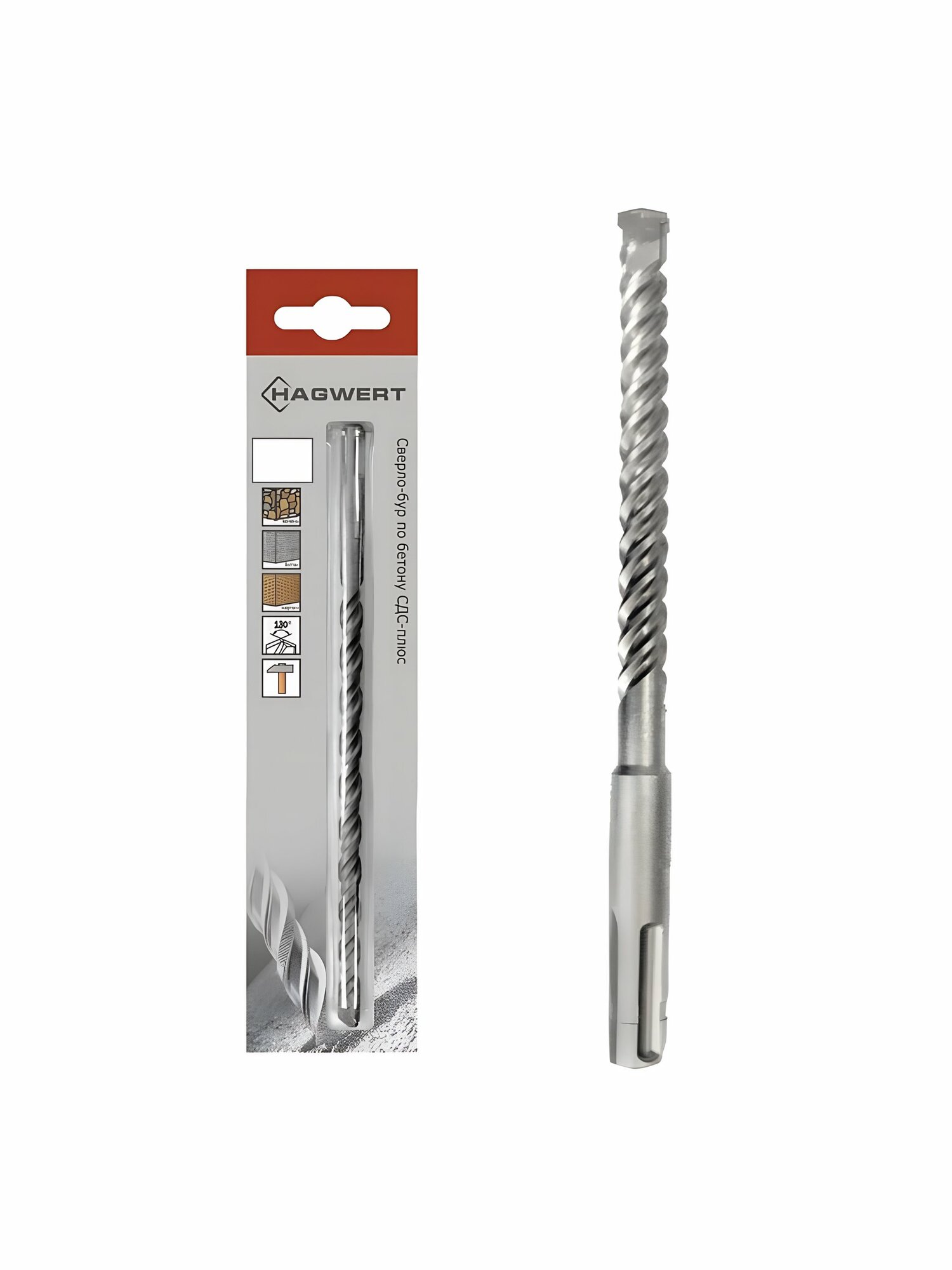 Сверло-бур для перфоратора, Rennbohr, Duo, диаметр 12х160 мм, SDS-Plus, 681216