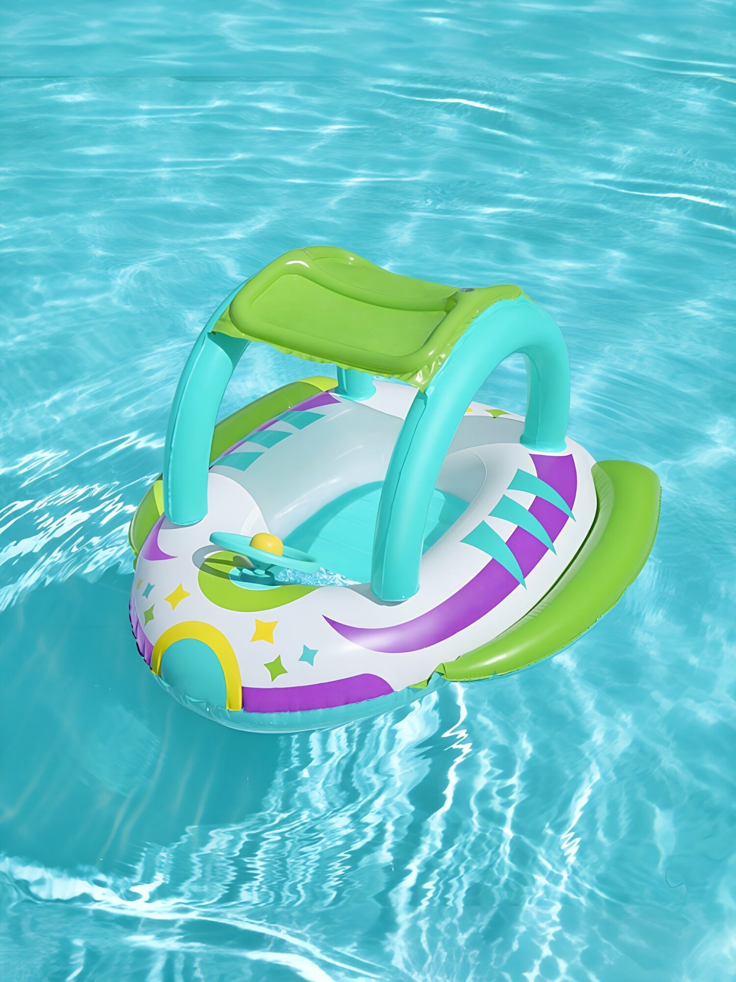 Игрушка для плавания 112х107 см, Bestway, Лодка Космический корабль, от 3 лет, 34149