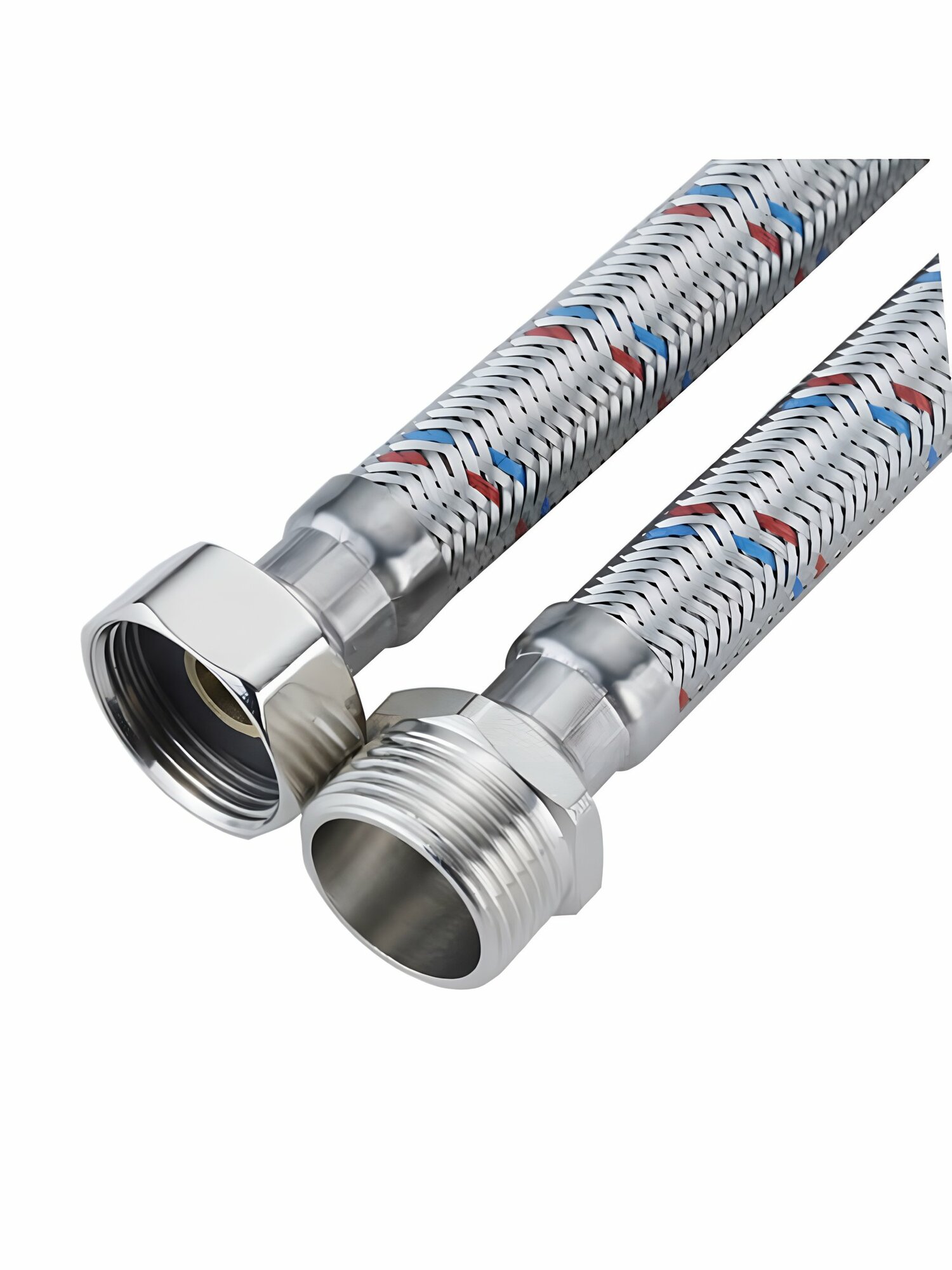 Подводка для воды ELKA 1/2 дюйма 1.5 метра гибкая стальная г-ш (гайка-штуцер) для сантехники