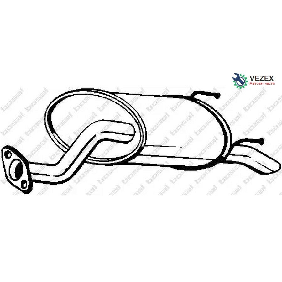 BOSAL 163-395 Глушитель (задняя часть)