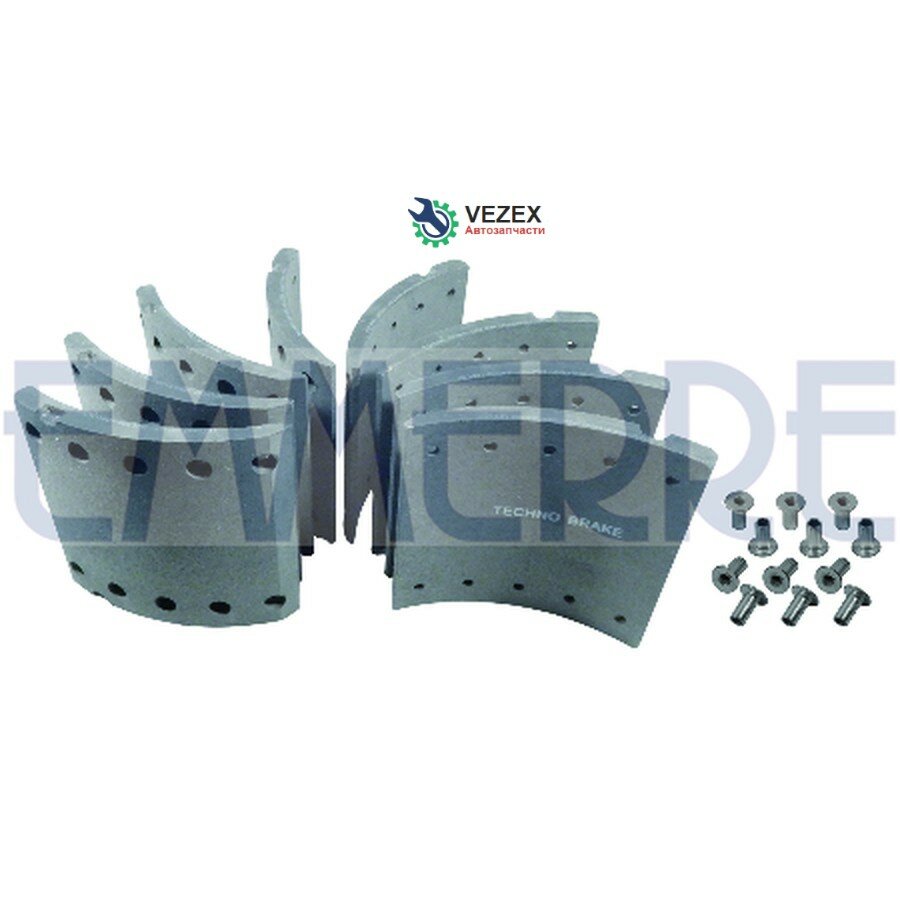 EMMERRE AC1150+20 Накладки тормозные, комплект