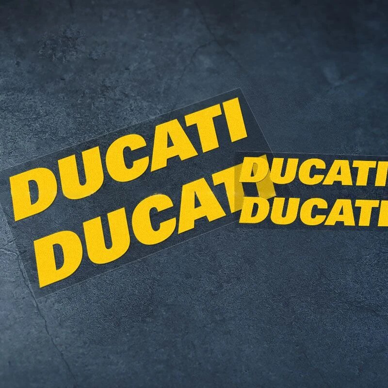 Наклейки Ducati желтые, 3шт, водонепроницаемые