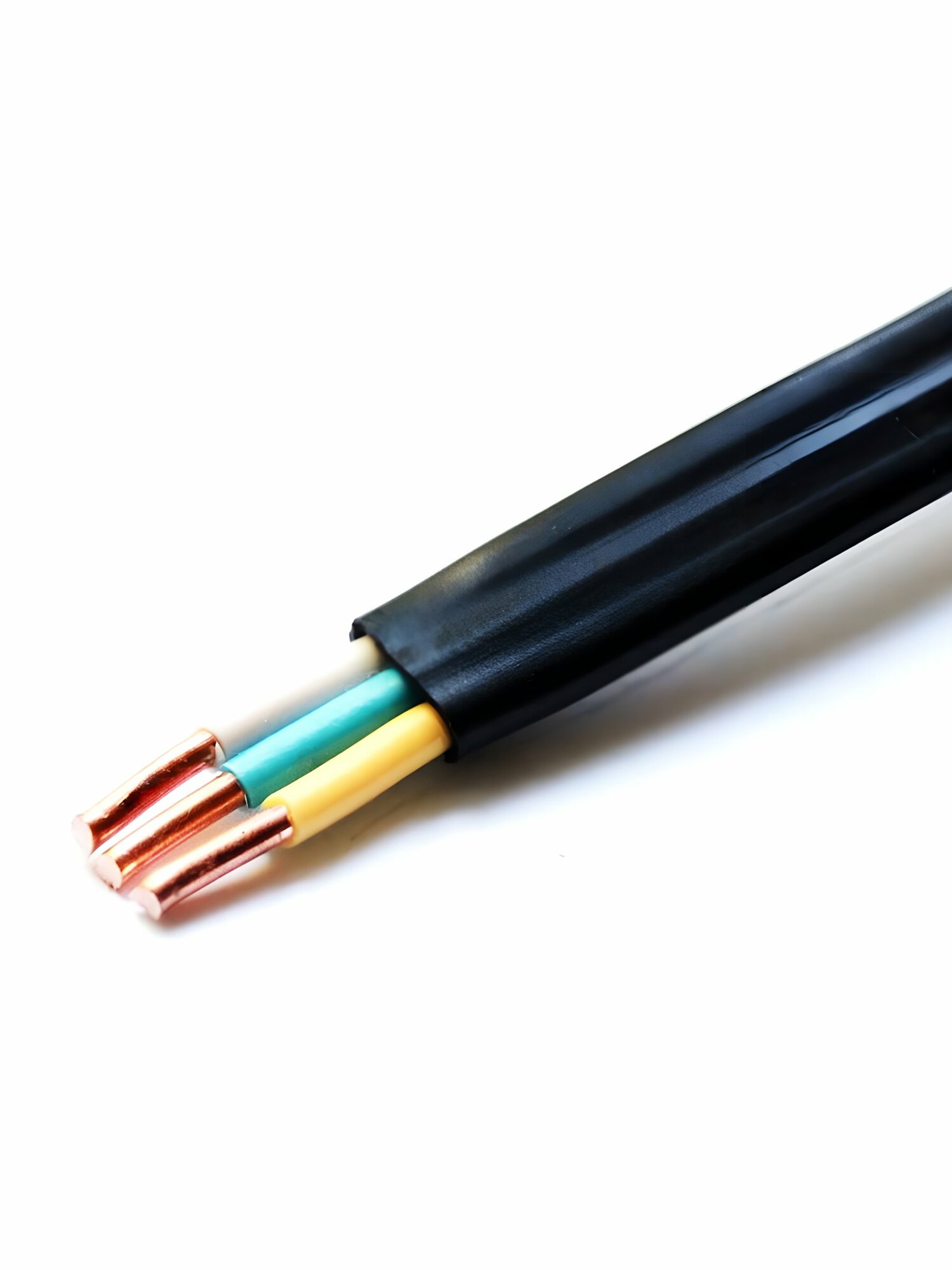 Кабель силовой ВВГп-нг(А)-LS 3х2.5 мм² 100 м ККЗ, медный плоский негорючий провод ГОСТ для электропроводки в доме