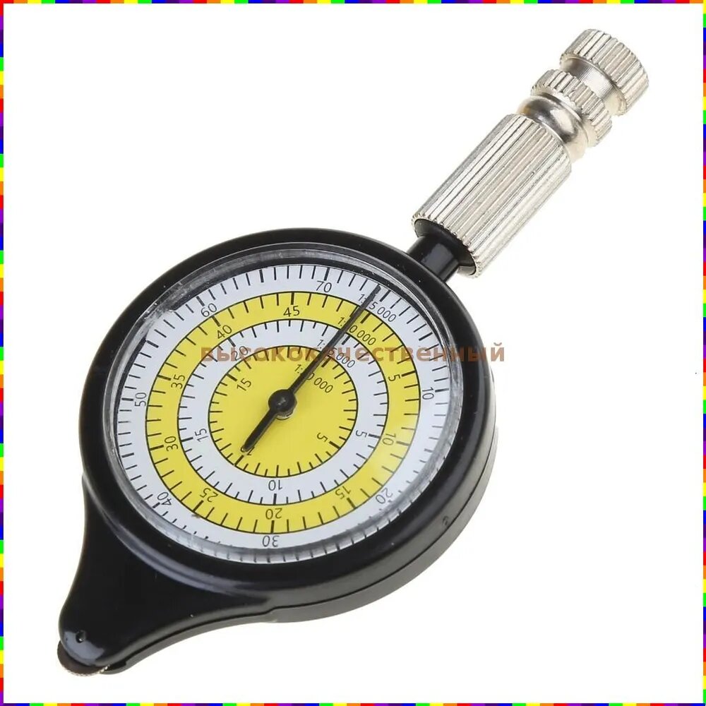 Компас с курвиметром для горных походов, чёрный