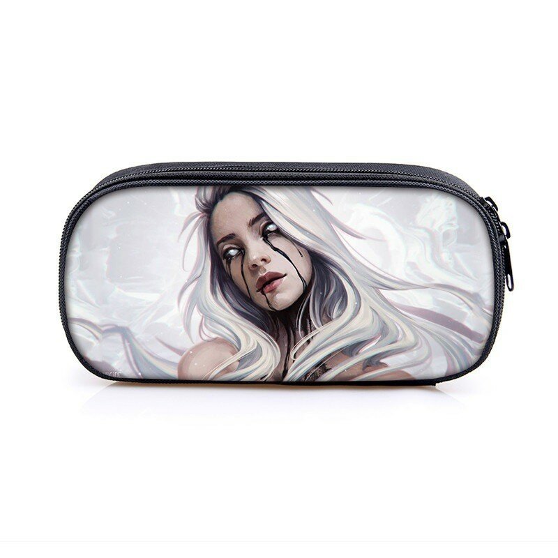 Billie eilish lyric artwork pen holder with waterproof nylon for art lovers style m