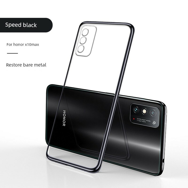 Чехол для Honor X10 Max черный силиконовый с полной защитой, ультратонкий, ударопрочный