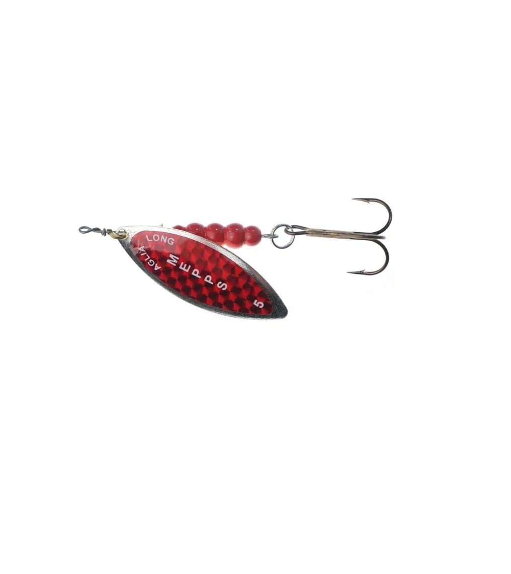 Блесна вращающаяся Mepps "AGLIA LONG REDBO", 5, SILVER, 1 шт.
