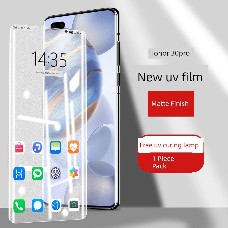 UV-пленка с полной защитой для Honor 30 Pro, матовая поверхность, 1 лист для защиты от царапин