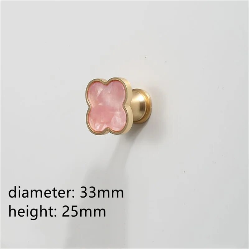 Ручка для шкафа, розовый цвет, pink 2, 33x25 мм