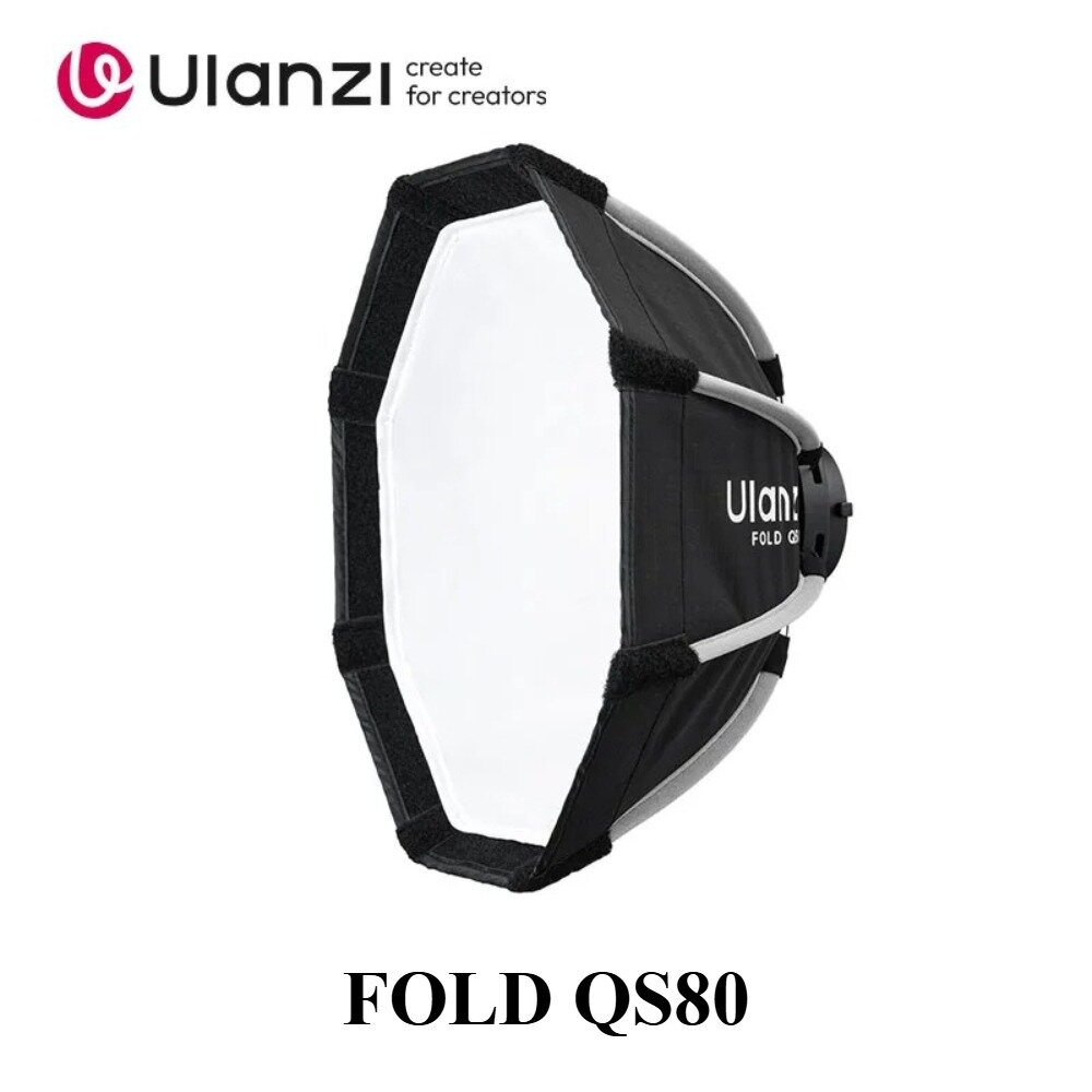 Ulanzi FOLD QS80 Быстросъемный восьмиугольный софтбокс 30 см Mini Bowens с креплением для видеосъемки COB