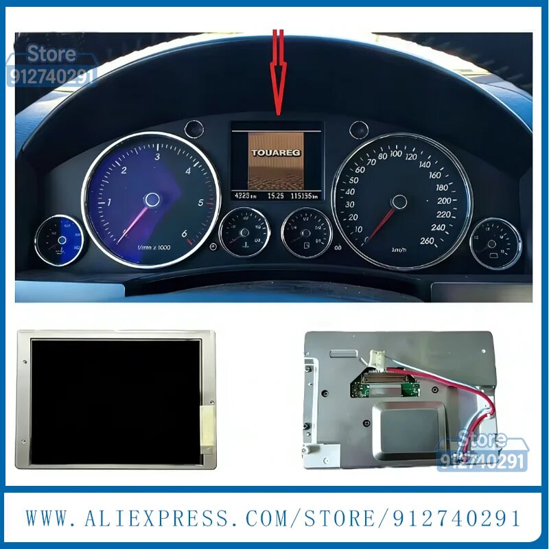 Оригинальный 5-дюймовый ЖК-дисплей для Volkswagen Touareg SUV I (7LA/7L6) 2002-2013, замена экрана приборной панели