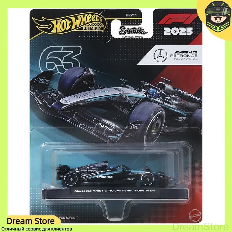 Машинка Hot Wheels 1/64 #F1*Team Alloy Car Model Collection Gift Mercedes-AMG PETRONAS Formula One Team