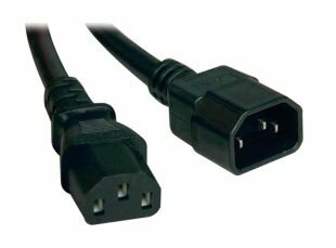 Шнур питания ITK C13-С14 проводник 3х1,5 мм2, 5 м, 230 В, 10 А, черный (PC-C13C14-5M)