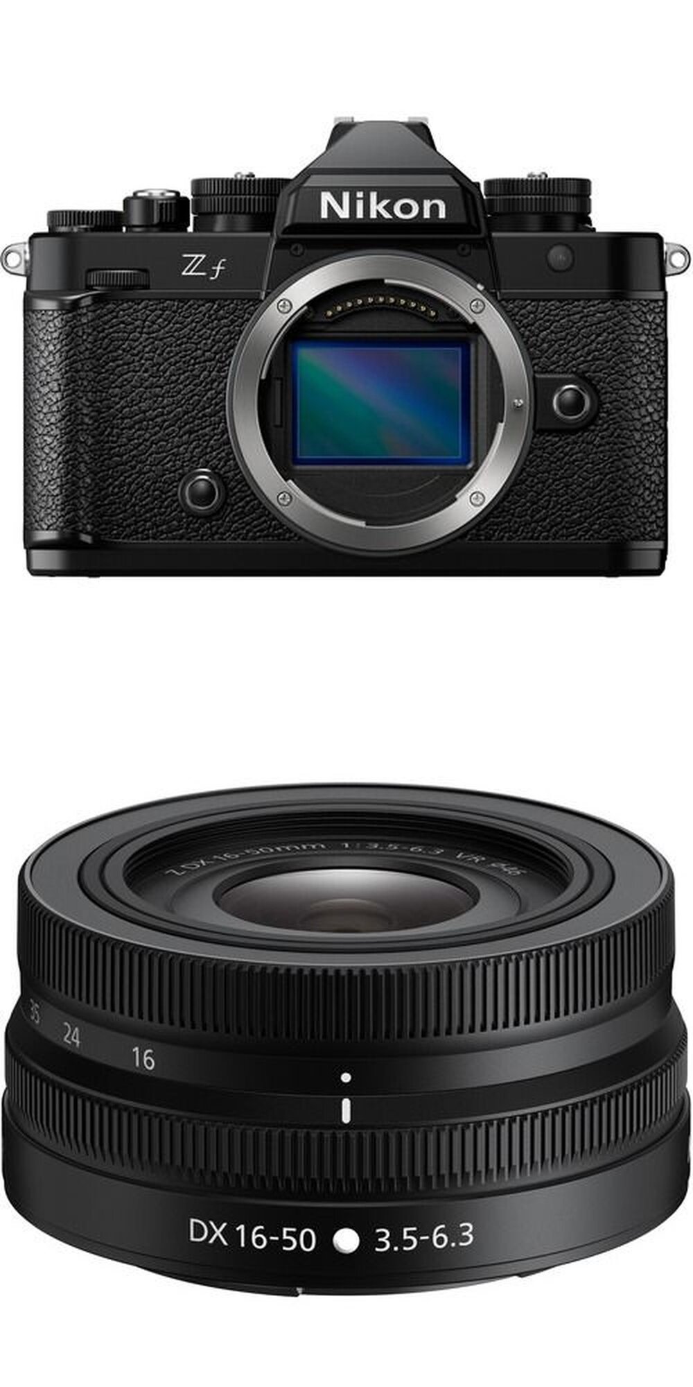 Фотоаппарат Nikon Z f, объектив Z DX 16-50mm VR, матрица 24,5 Мп, полнокадровая, BSI-CMOS