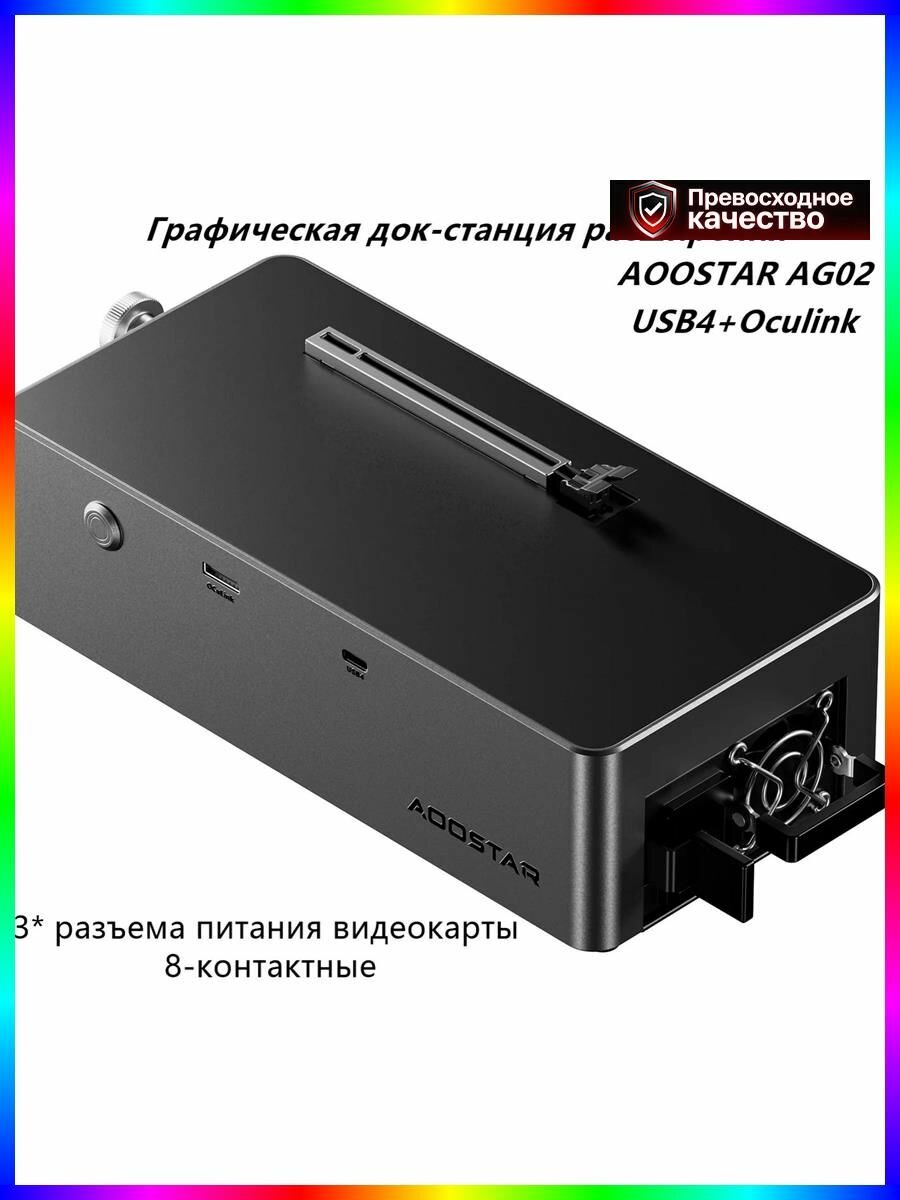 Док-станция для видеокарт с мощностью 800 Вт и интерфейсом OCuLink