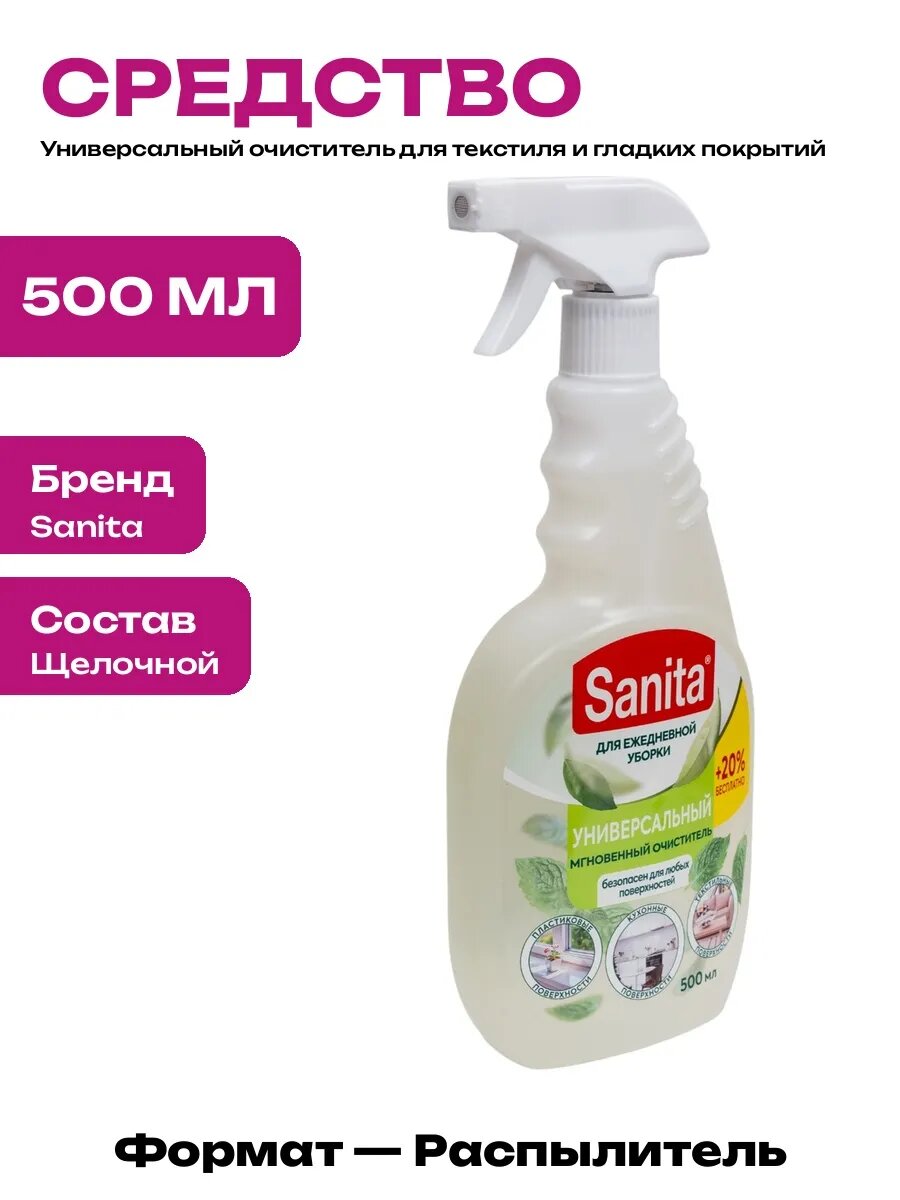 Очиститель для всех типов поверхностей и тканей с триггером
