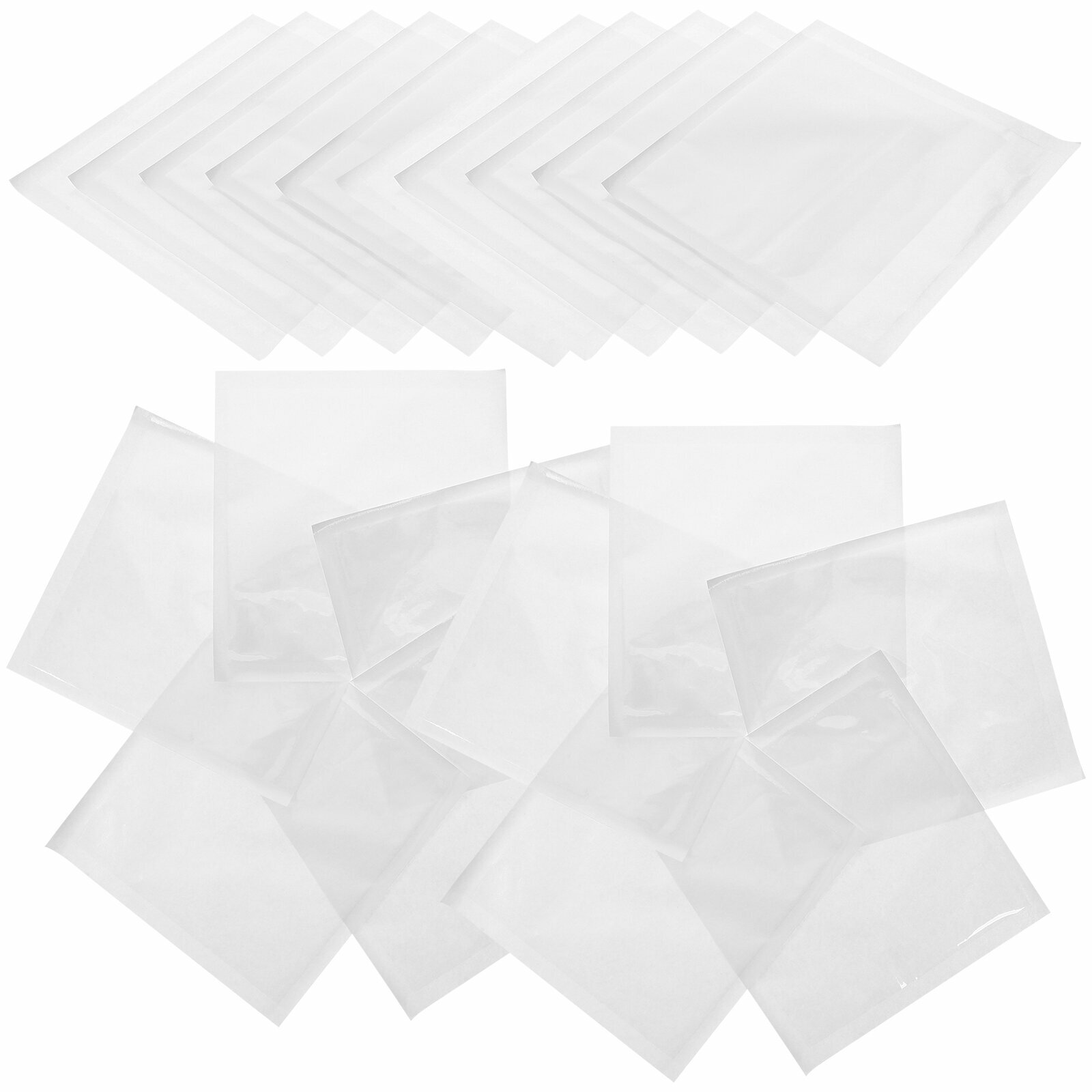 Полупрозрачные белые пакеты из бумаги с жироотталкивающей пленкой для хранения десертов, 50 штук