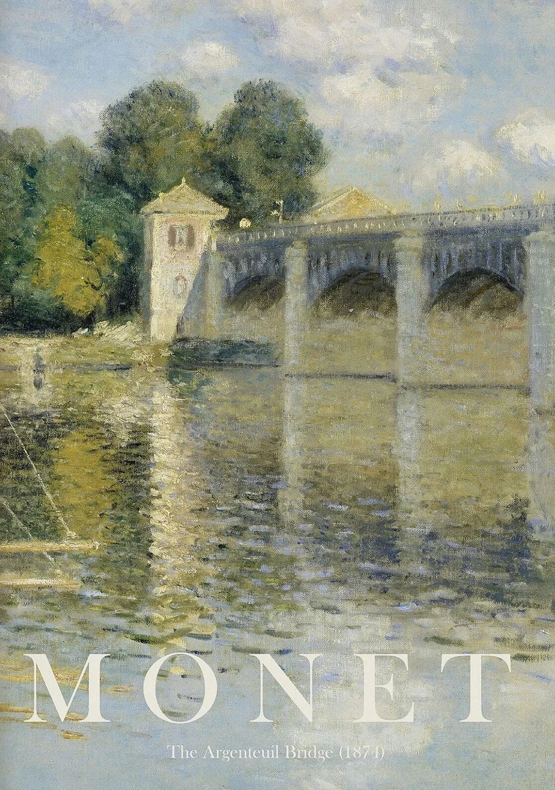 Плакат "Моне. Аржентейский мост" 30x40см, черный, без рамки