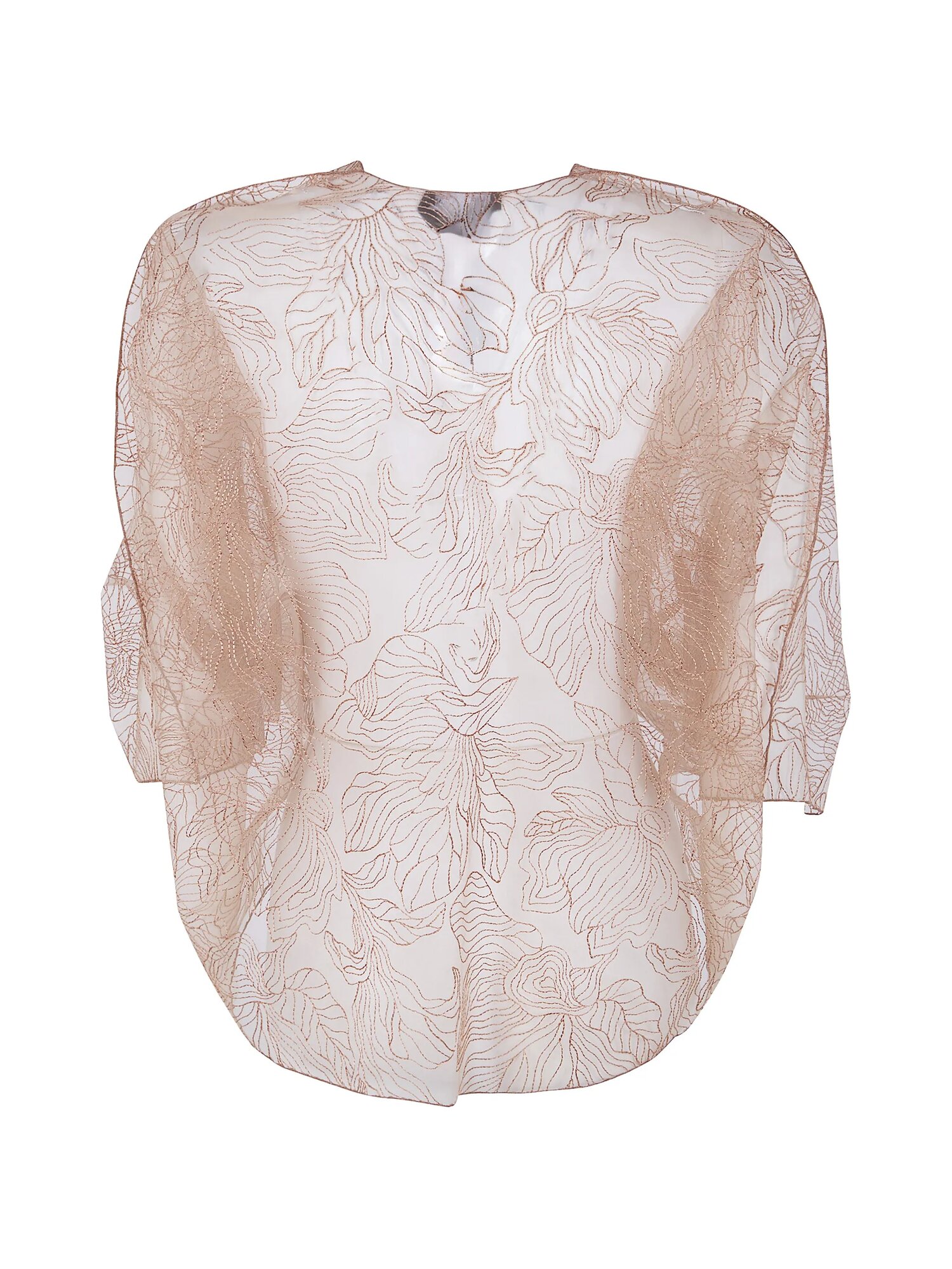 Накидка EMPORIO ARMANI Embroidered cape, размер OneSize, разноцветный — фото 1