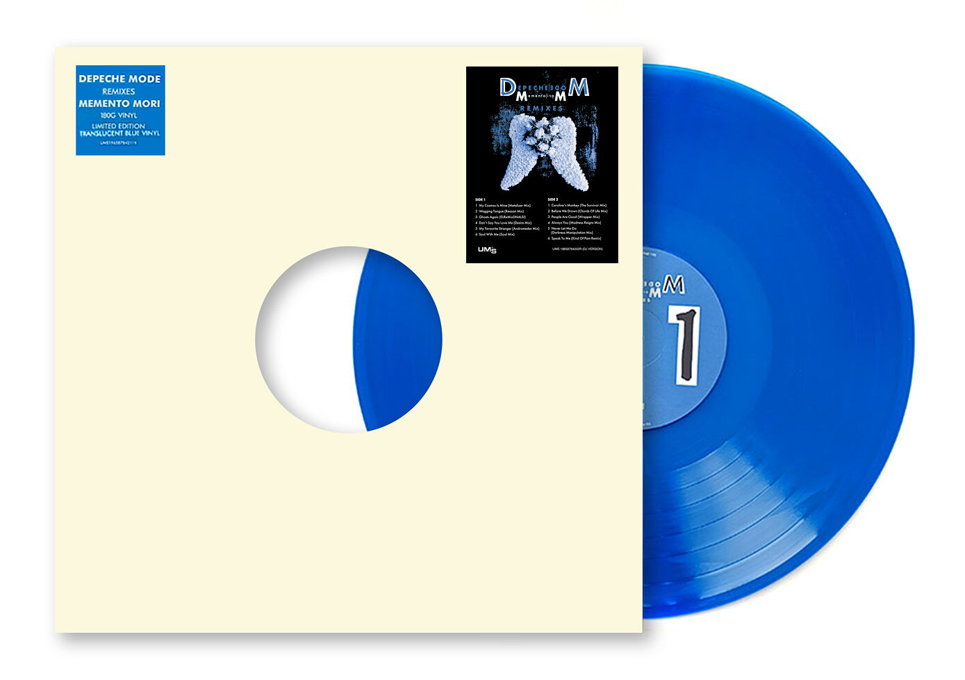 DEPECHE MODE Memento Mori-REMIXES Translucent Blue Vinyl LP Виниловая пластинка