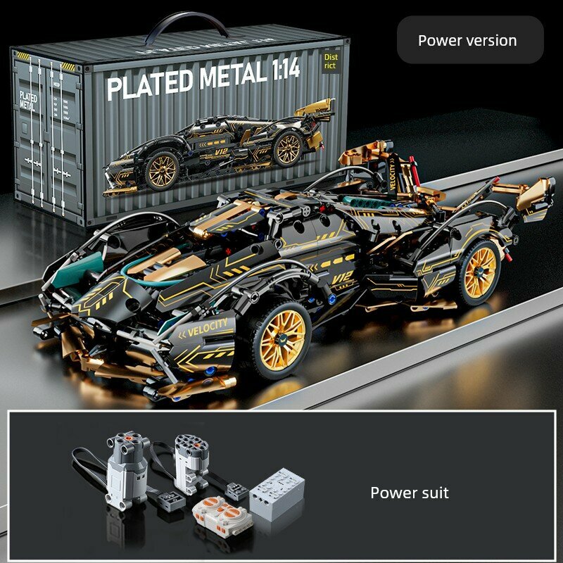 Модель автомобиля Lamborghini Black Gold V12 1:14 масштаба с функциями дистанционного управления