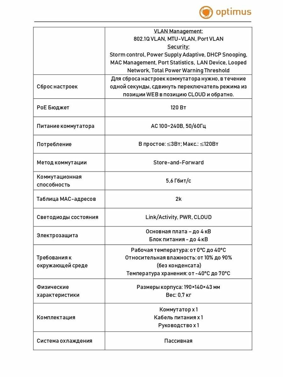 Коммутатор Optimus U1IC-8F/2G — фото 1
