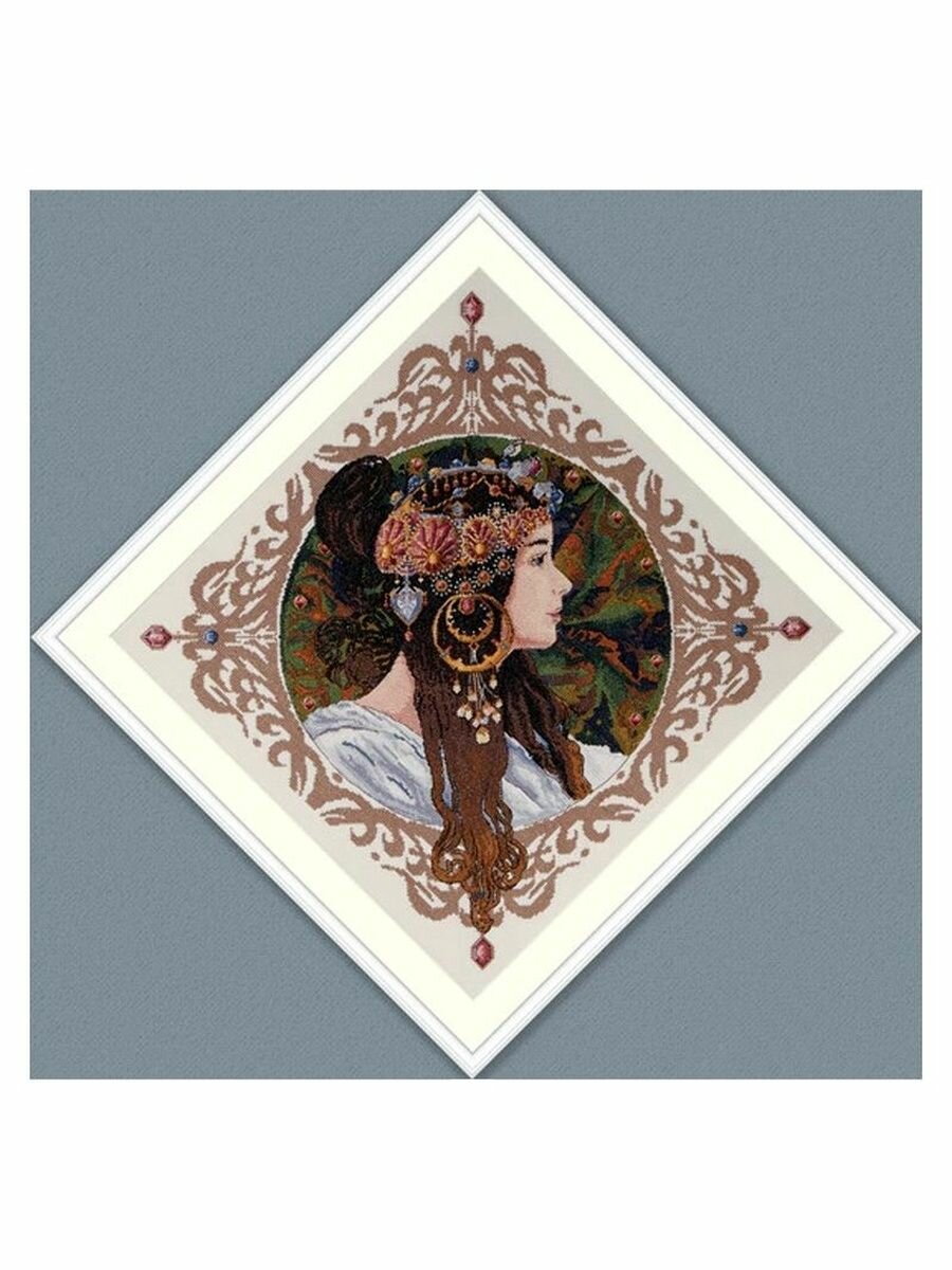 Набор для вышивки крестиком Amishop "Merejka K-156 Brunette", 14CT Aida, 29 цветов, 39 x 40 см, 216 x 215 стежков