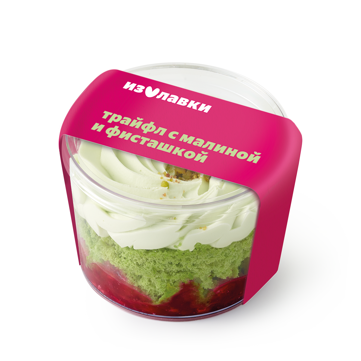Трайфл "Из Лавки", замороженный, фисташка, малина, 95 г, 1 упаковка