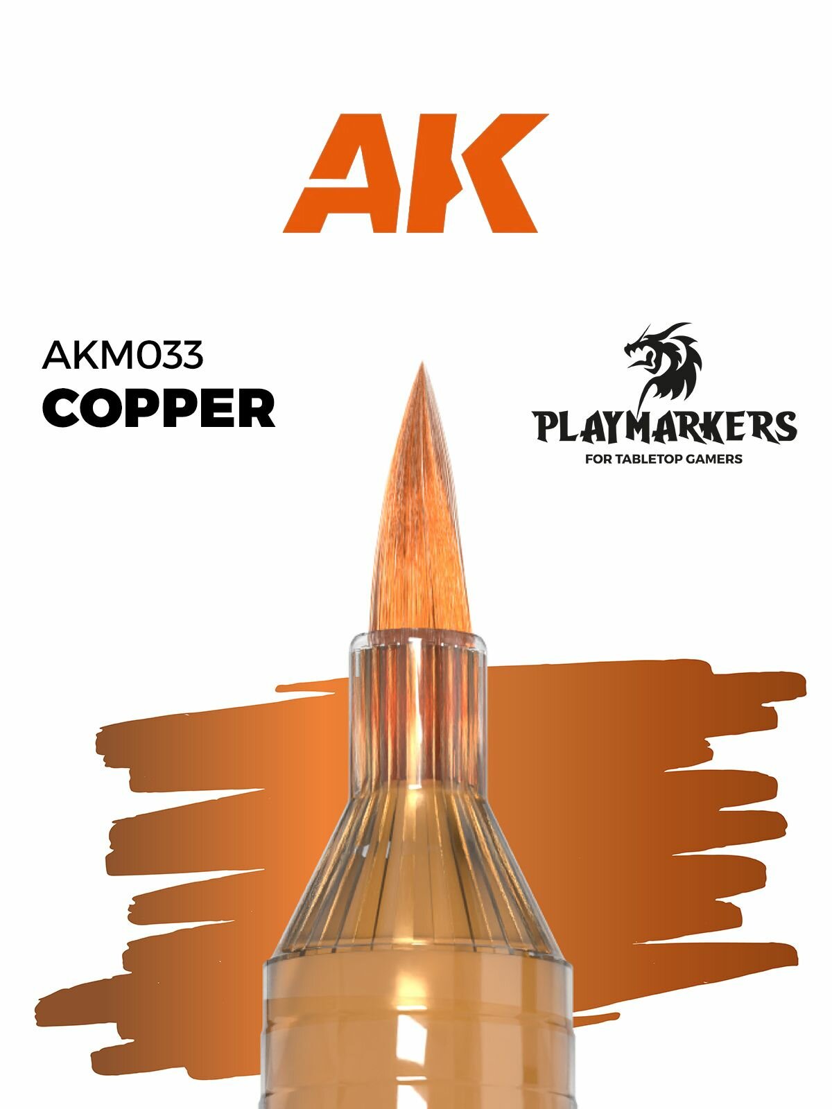 Акриловый маркер AKM033 Медный / COPPER PLAYMARKER, AK Interactive