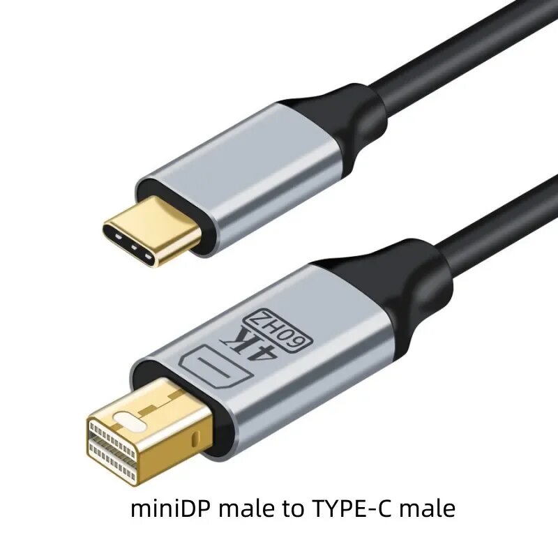 Кабель MiniDP - Type-C, 1.8 м, черный