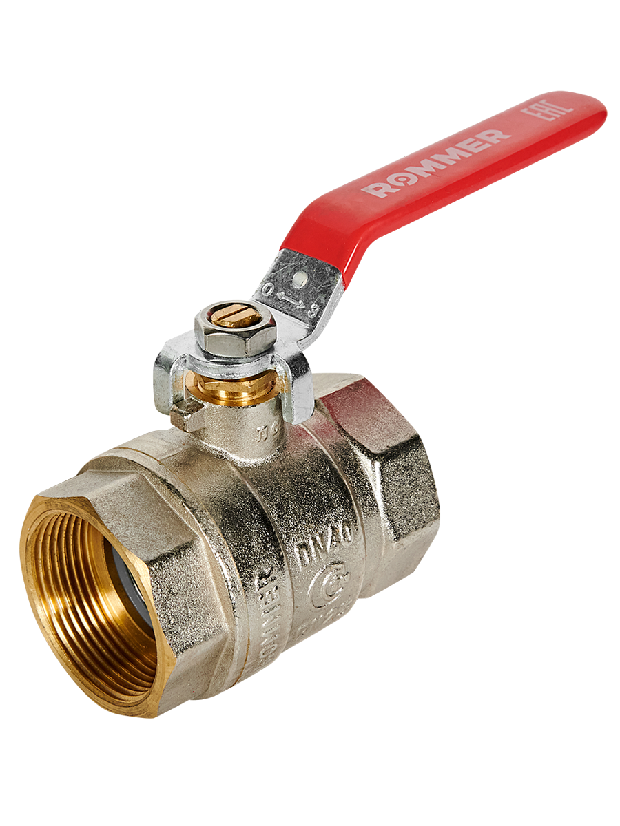 Кран шаровой ROMMER В/В 1 1/2" ручка-рычаг, ГОСТ (RBV-0001-2110340)