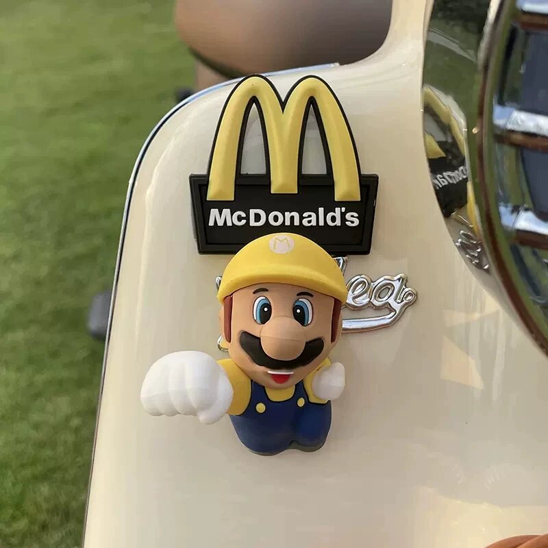 Черный McDonald's M-Логотип и желтый Мария наклейка набор для ветрового стекла мотоцикла Honda NS150LA
